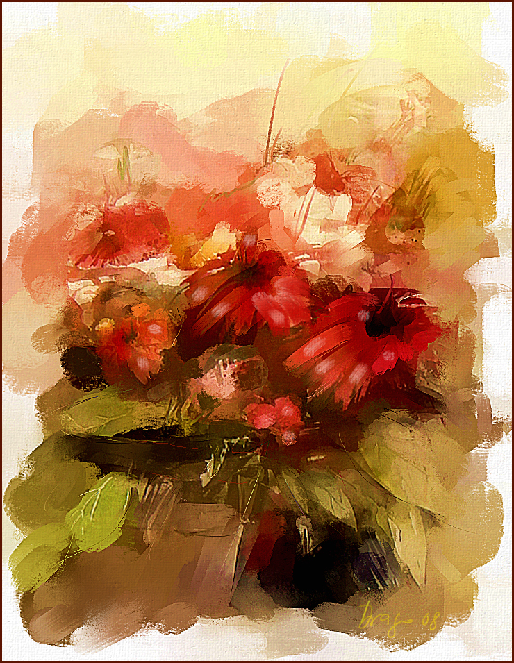 Flower Pot digital painting